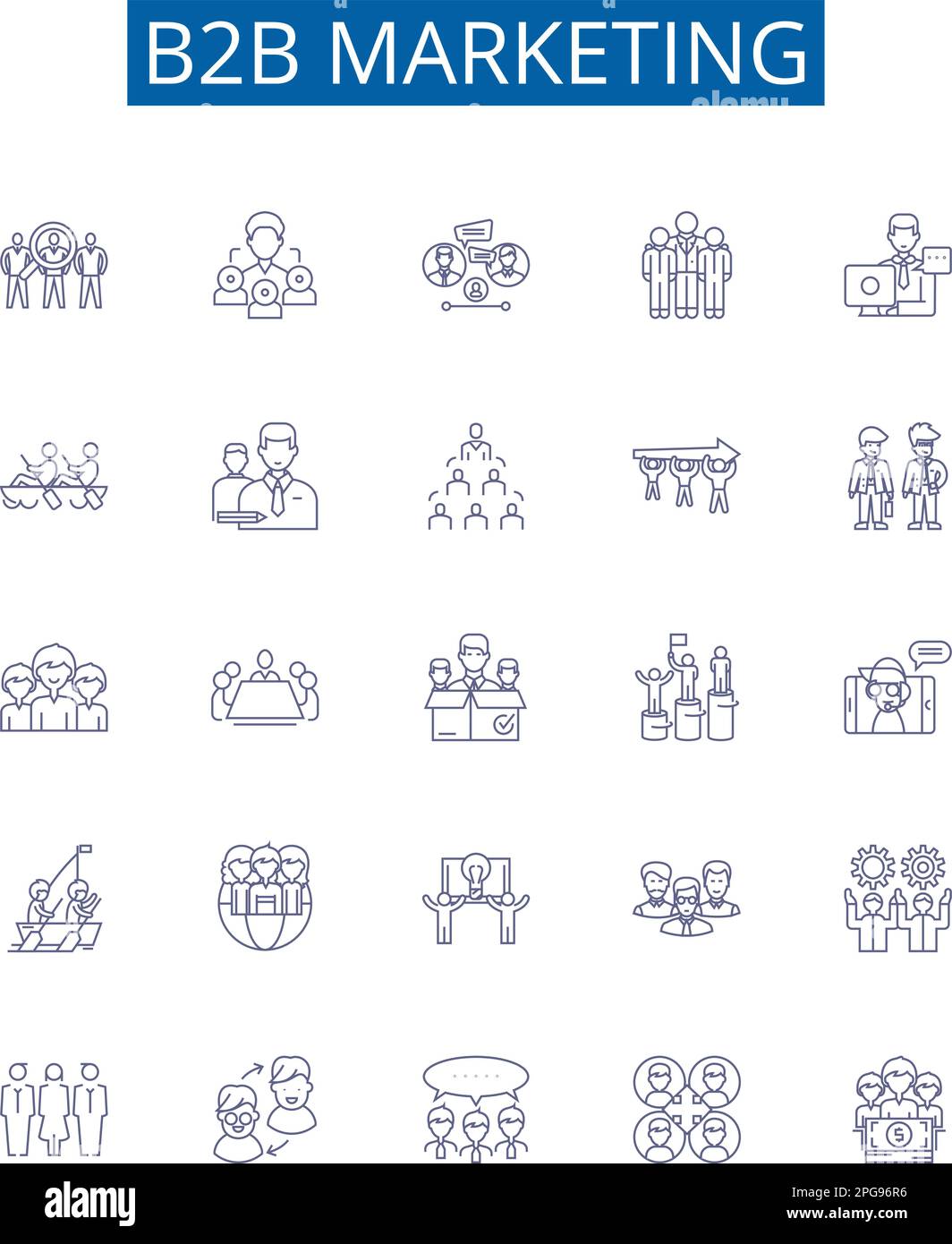 B2b marketing line icons signs set. Design collection of BB, Marketing ... B2b marketing line icons signs set. Design collection of BB, Marketing ...