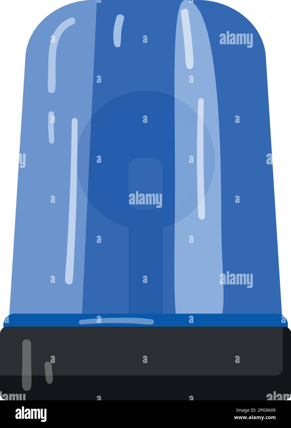 Blue flashlight icon cartoon vector. Police equipment Stock Vector ...