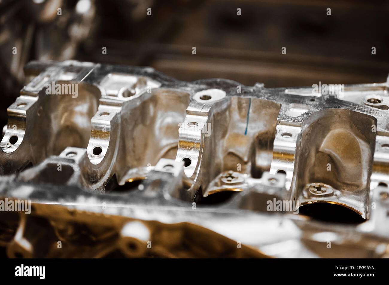 Automobile cylinder blocks cases ready for engine assembly Stock Photo ...