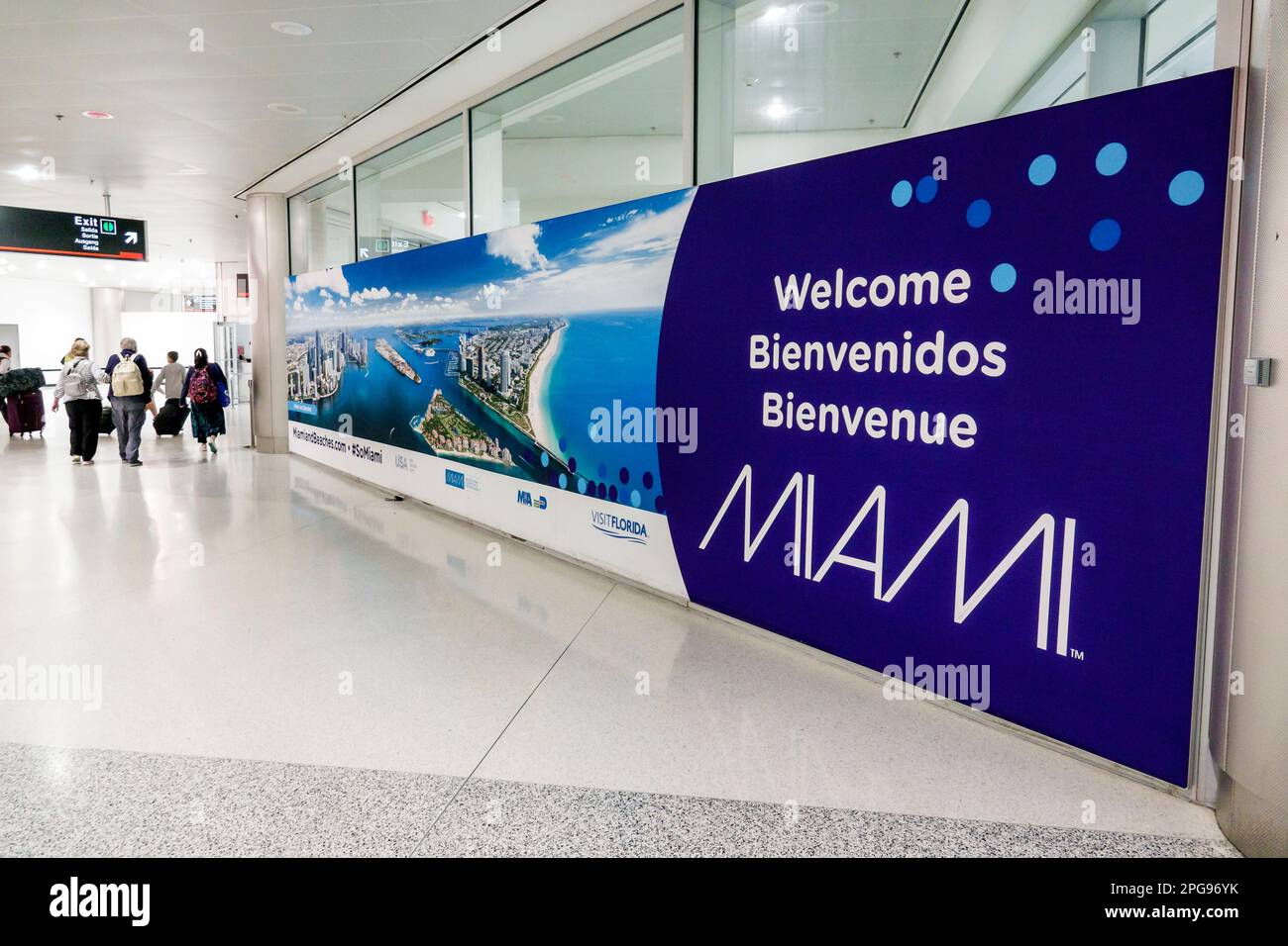 Miami Florida,MIA International Airport,terminal concourse gate area ...