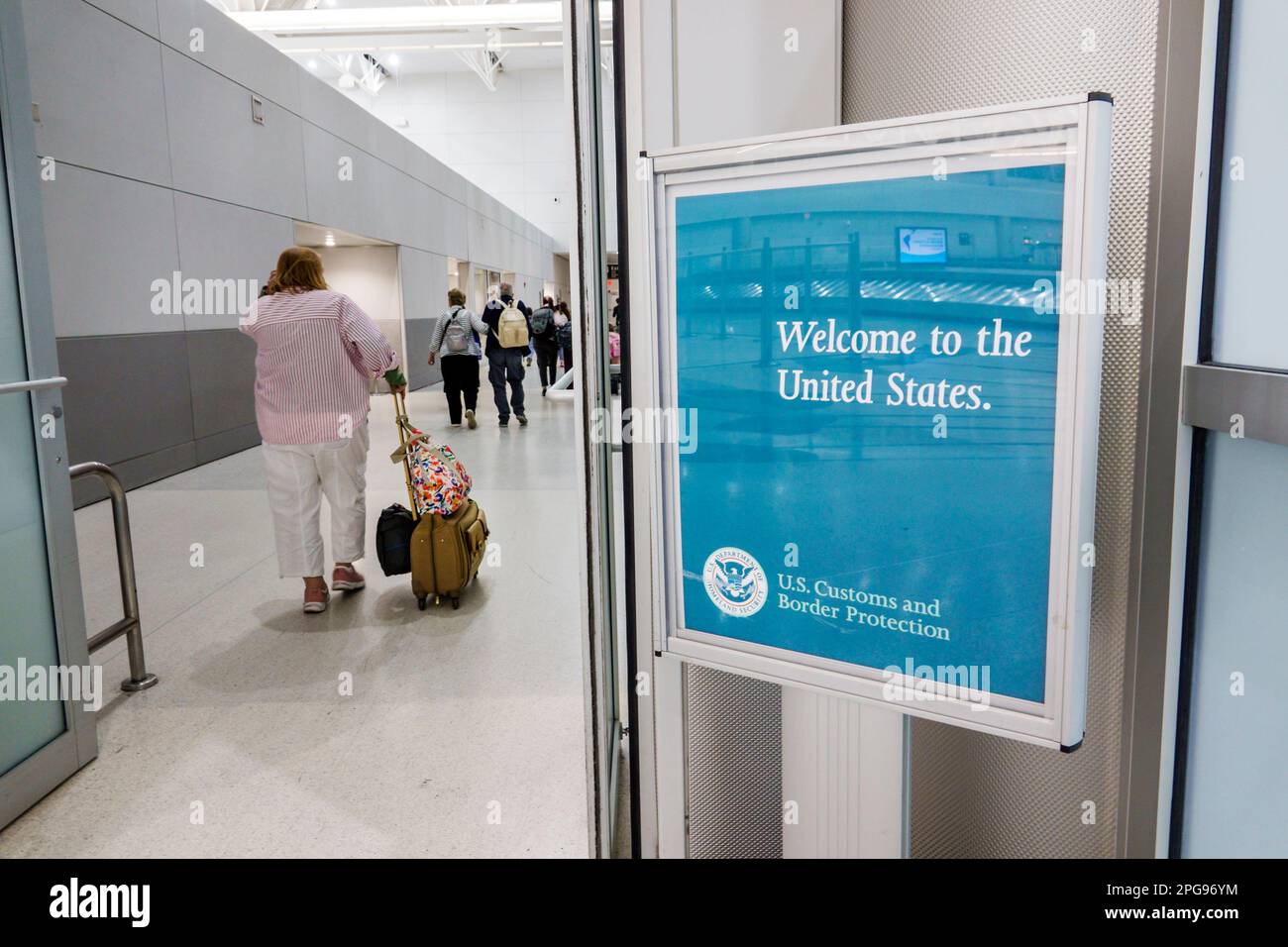 Miami Florida,MIA International Airport,terminal concourse,arriving ...