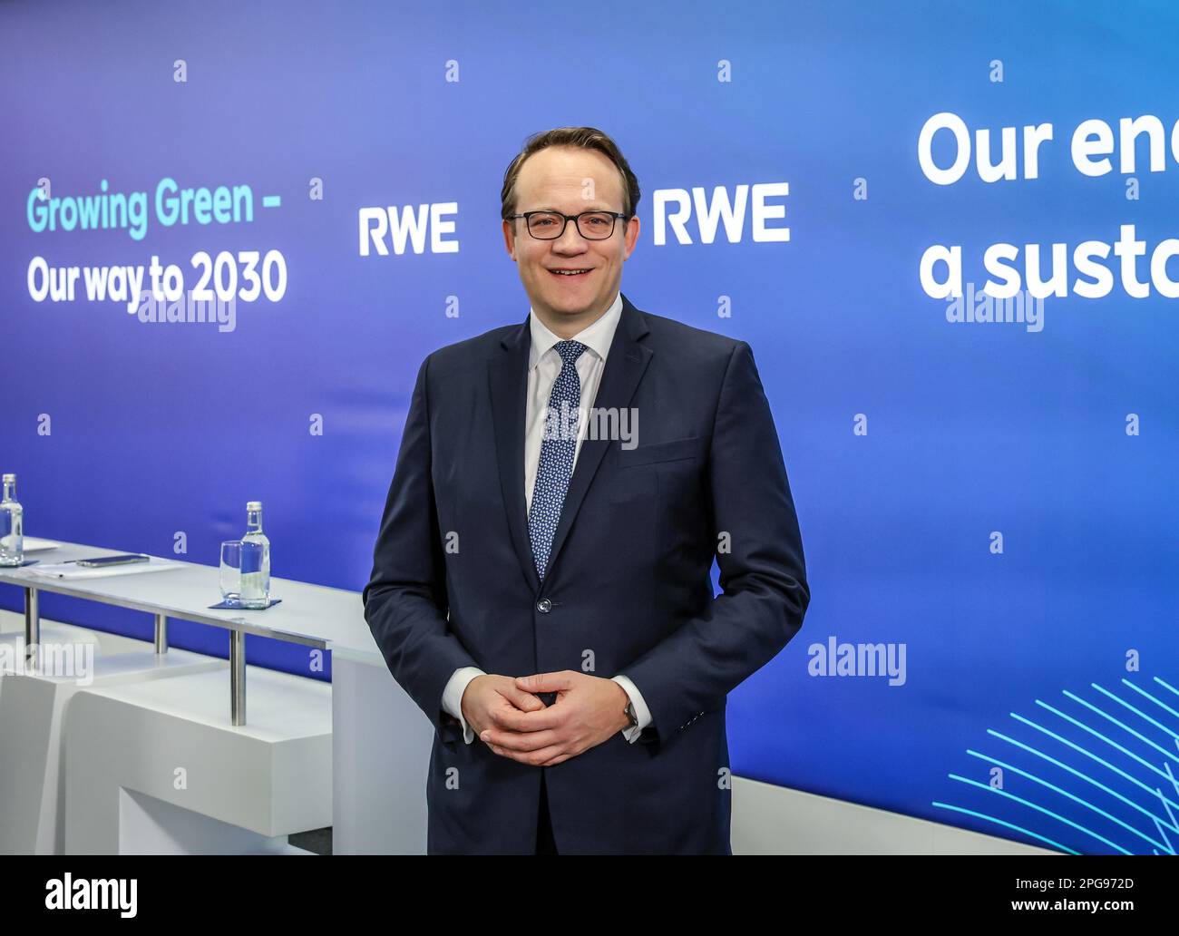 Essen, North Rhine-Westphalia, Germany - RWE CEO Markus Krebber at the ...