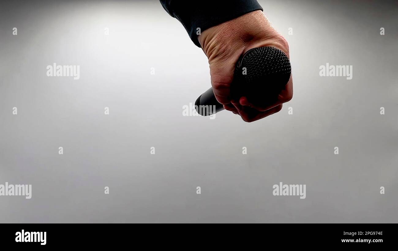 Caucasian Man Dropping the Mic Sequence - Popular Performance All Black ...