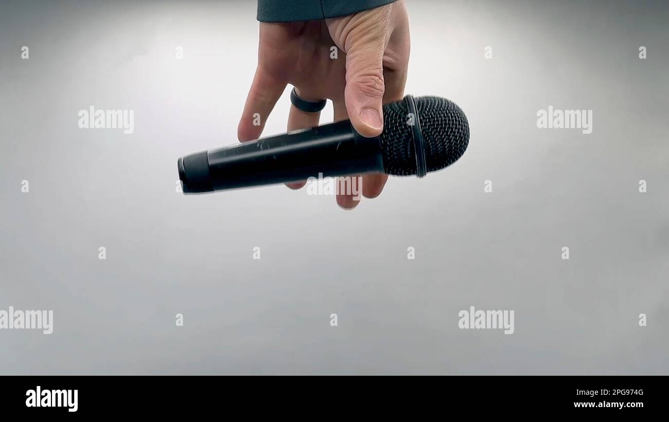 Caucasian Man Dropping the Mic Sequence - Popular Performance All Black ...