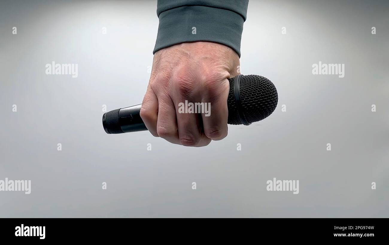 Caucasian Man Dropping the Mic Sequence - Popular Performance All Black ...