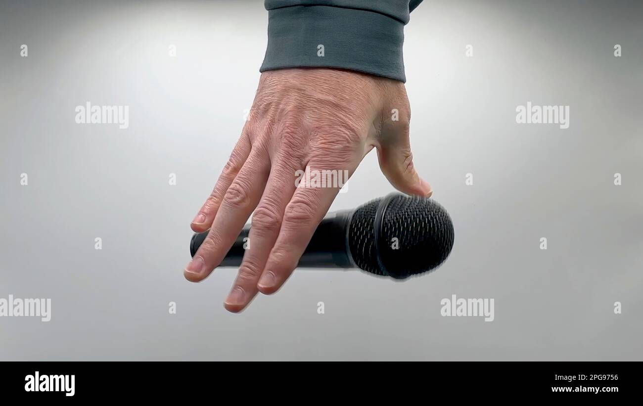 Caucasian Man Dropping the Mic Sequence - Popular Performance All Black ...