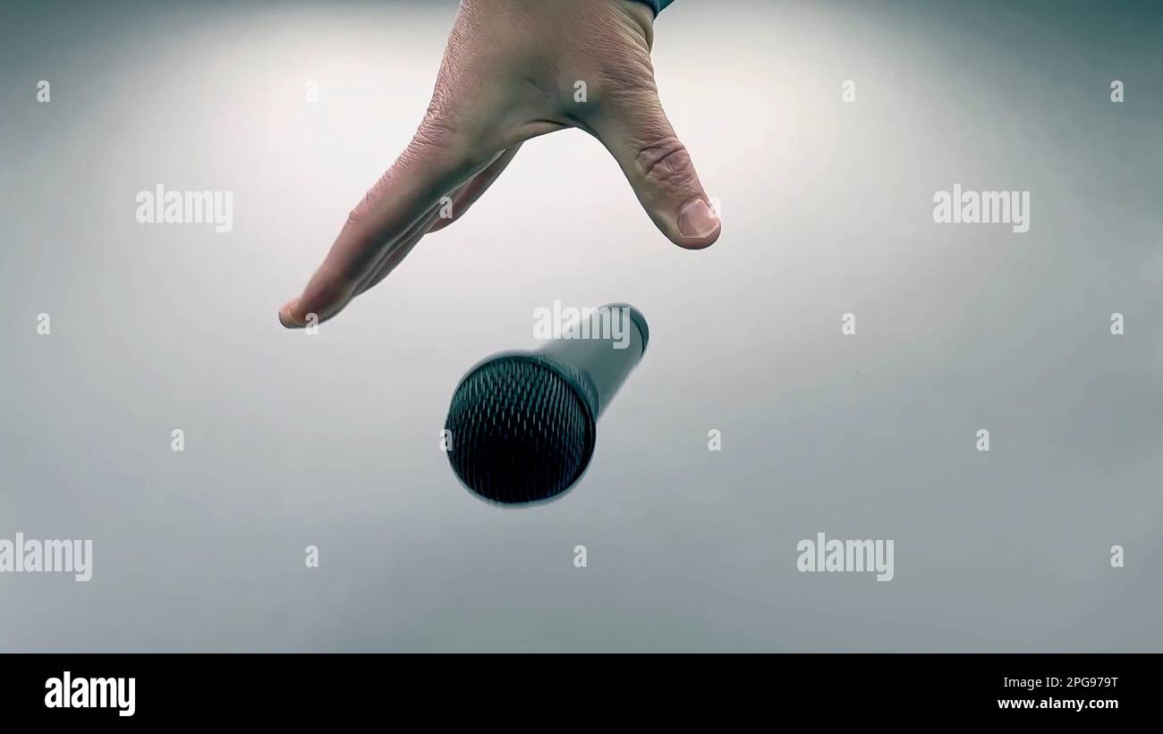 Caucasian Man Dropping the Mic Sequence - Popular Performance All Black ...