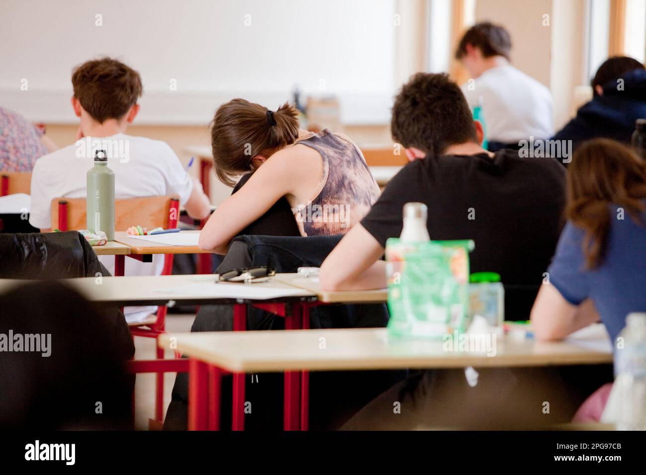 Briancon, France. 21st Mar, 2023. Students take their exam, France on ...