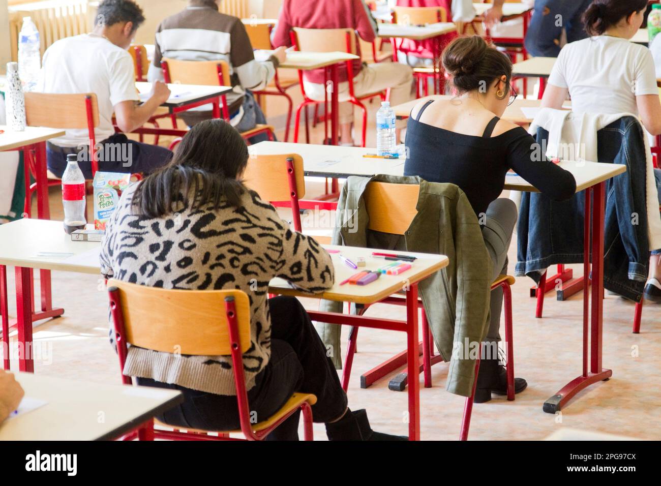 Briancon, France. 21st Mar, 2023. Students take their exam, France on ...