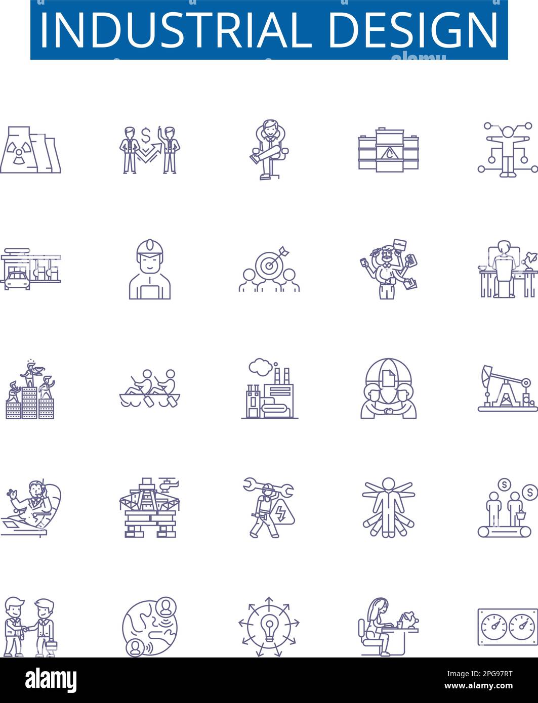 Industrial design line icons signs set. Design collection of Industrial ... Industrial design line icons signs set. Design collection of Industrial ...