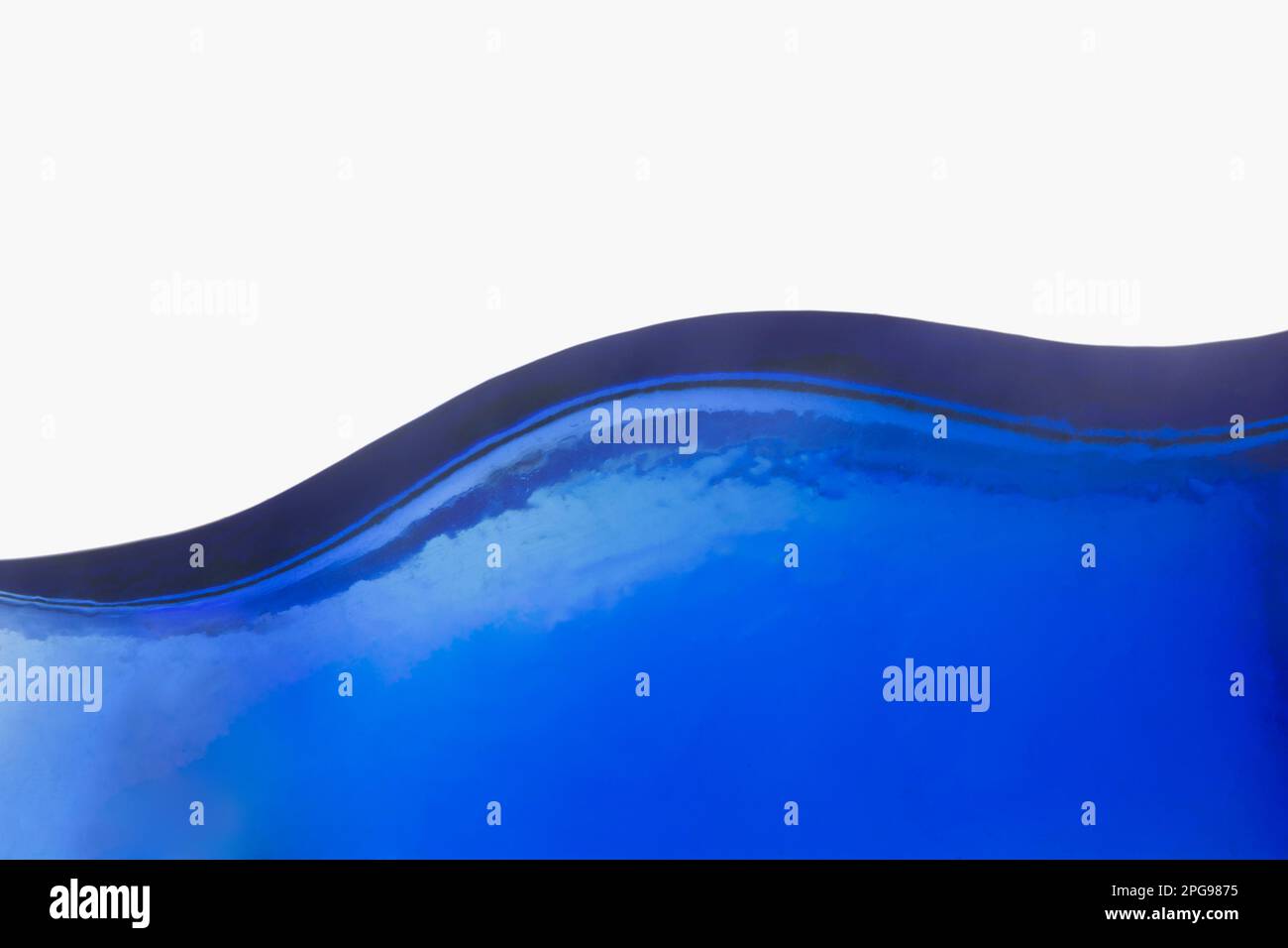 Abstract blue glass shapes looking like a wave Stock Photo - Alamy