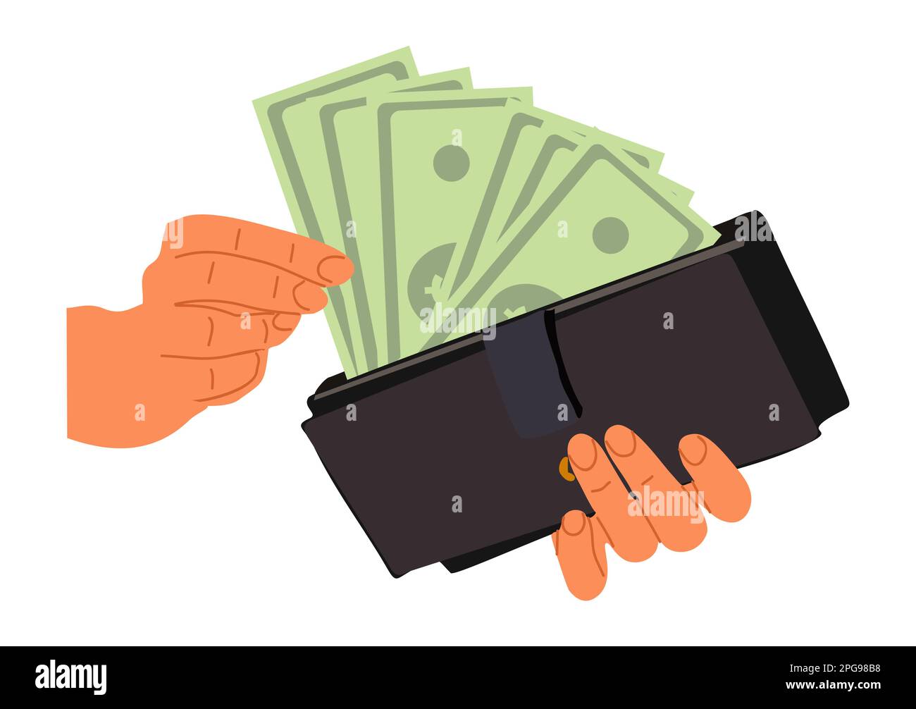 Taking money illustration hi-res stock photography and images - Alamy