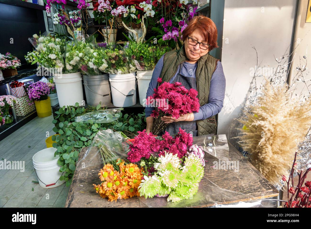 Mexico City,Polanco,florist flowers,woman women lady female,adult ...