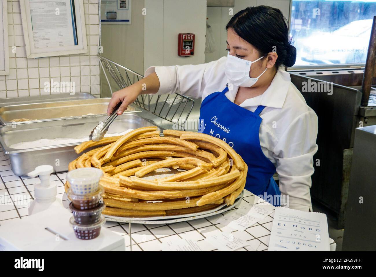 Mexico City,Polanco,El Moro Churreria,churros,woman women lady female ...