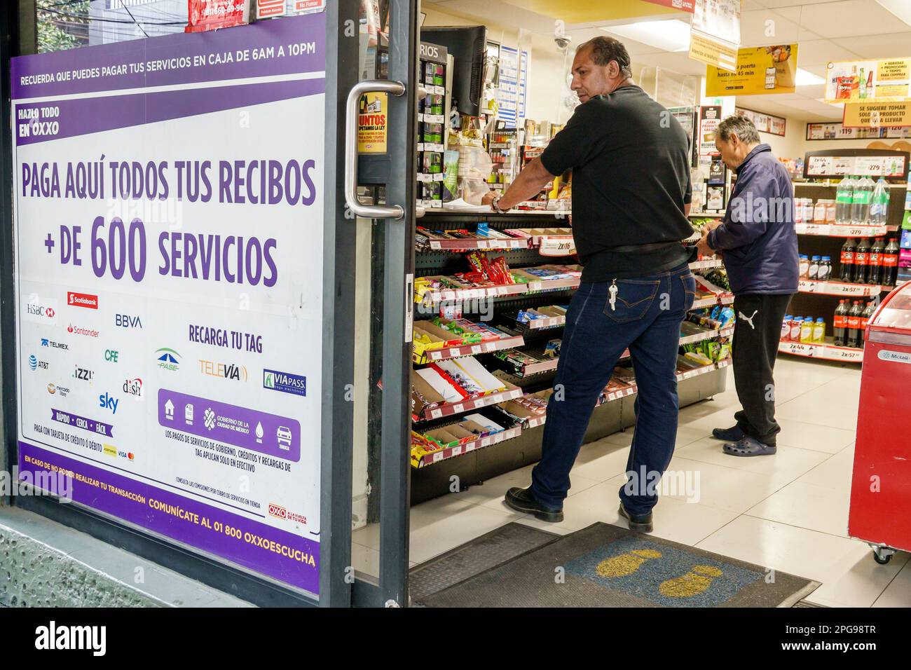Mexico City,OXXO convenience store,man men male,adult adults,resident ...