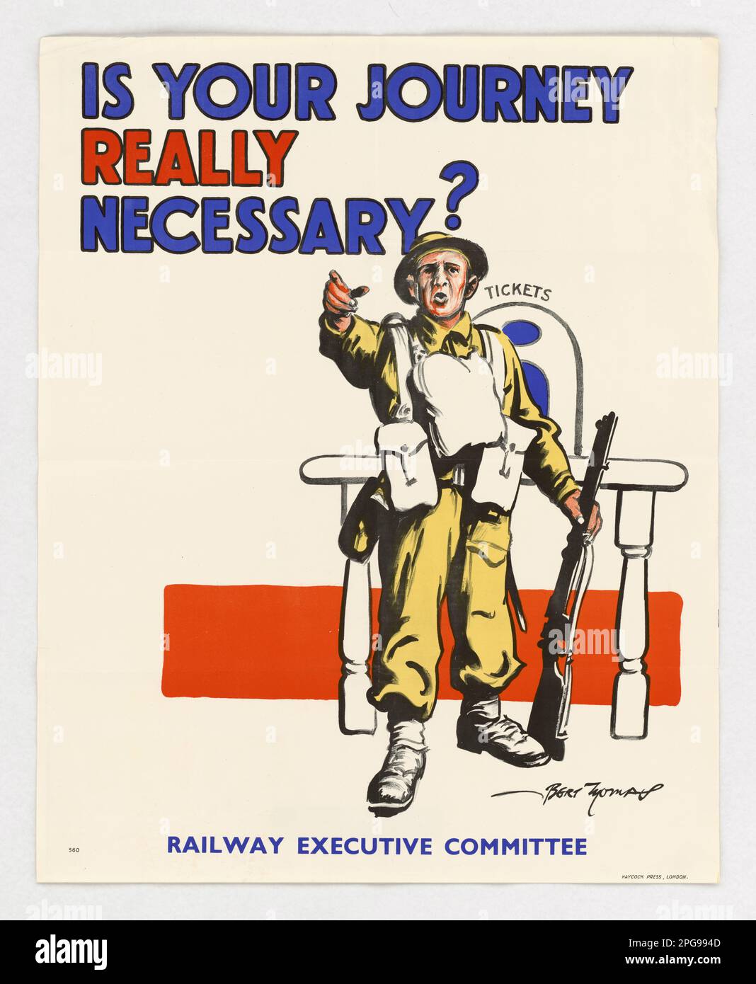 Is Your Journey Really Necessary?. Country: England Artist: Bert Thomas ...