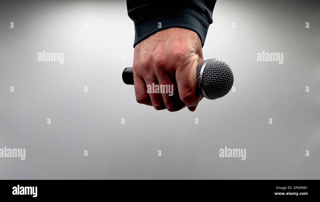 Caucasian Man Dropping the Mic Sequence - Popular Performance Black and ...