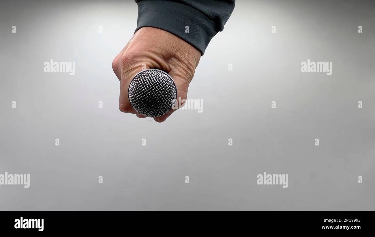 Caucasian Man Dropping the Mic Sequence - Popular Performance Black and ...