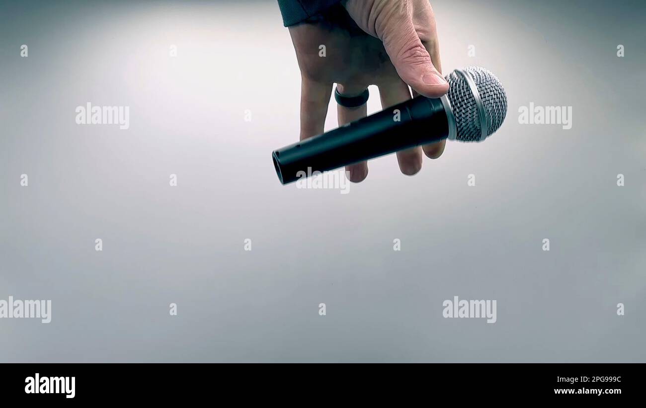 Caucasian Man Dropping the Mic Sequence - Popular Performance Black and ...