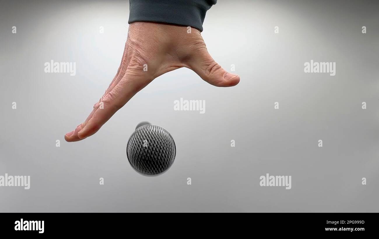 Caucasian Man Dropping the Mic Sequence - Popular Performance Black and ...