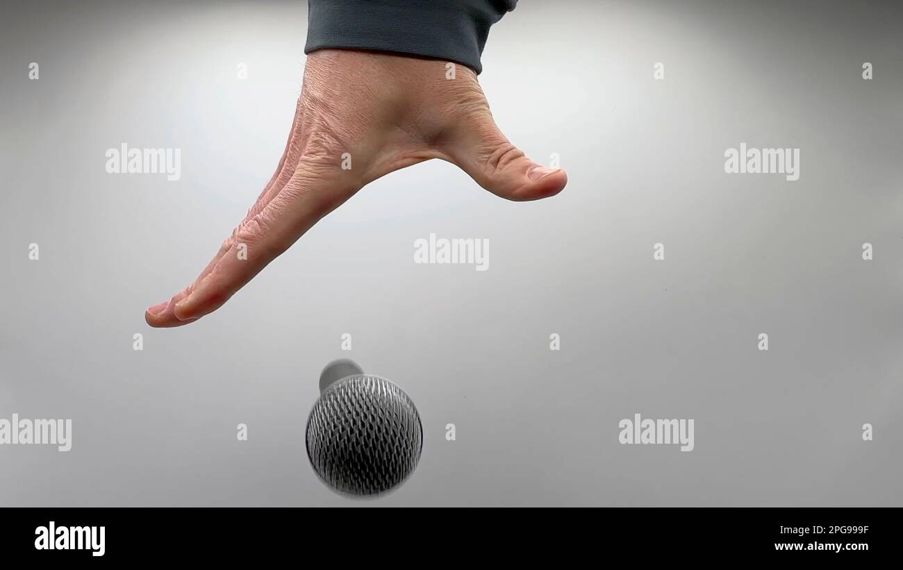 Caucasian Man Dropping the Mic Sequence - Popular Performance Black and ...