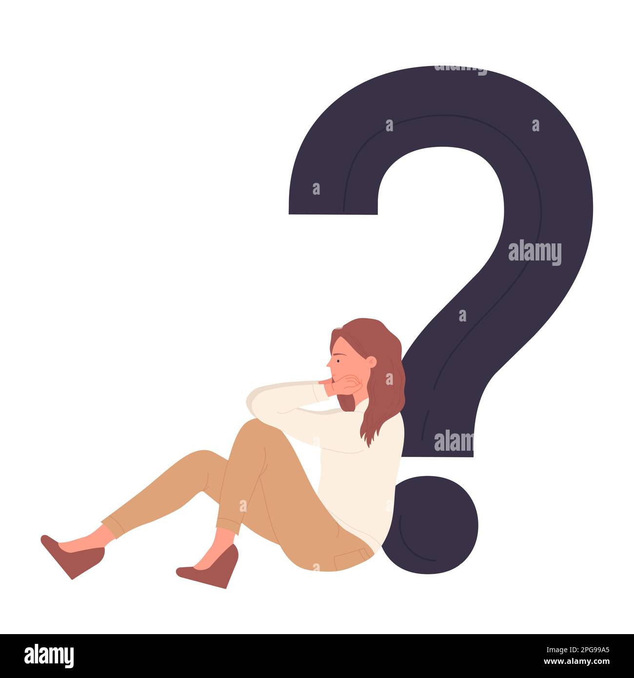 Confused sad question mark Cut Out Stock Images & Pictures - Alamy