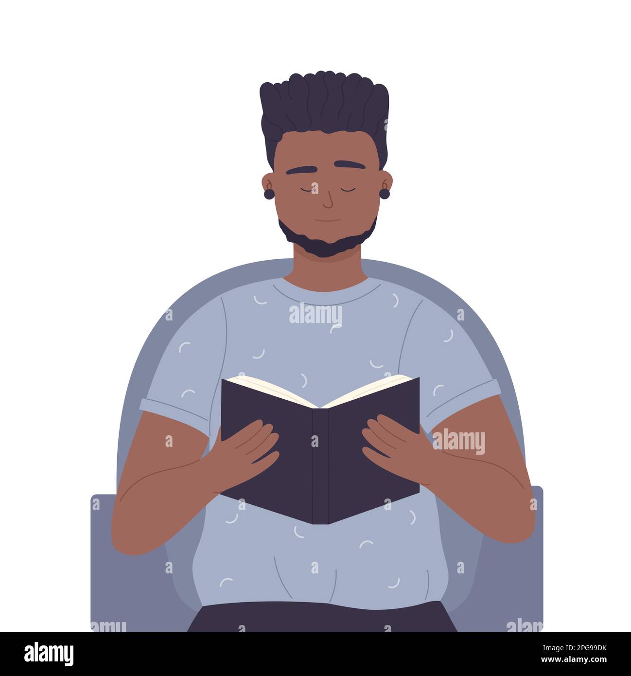 Hipster teenager reading book. School homework, book lover, interesting ...