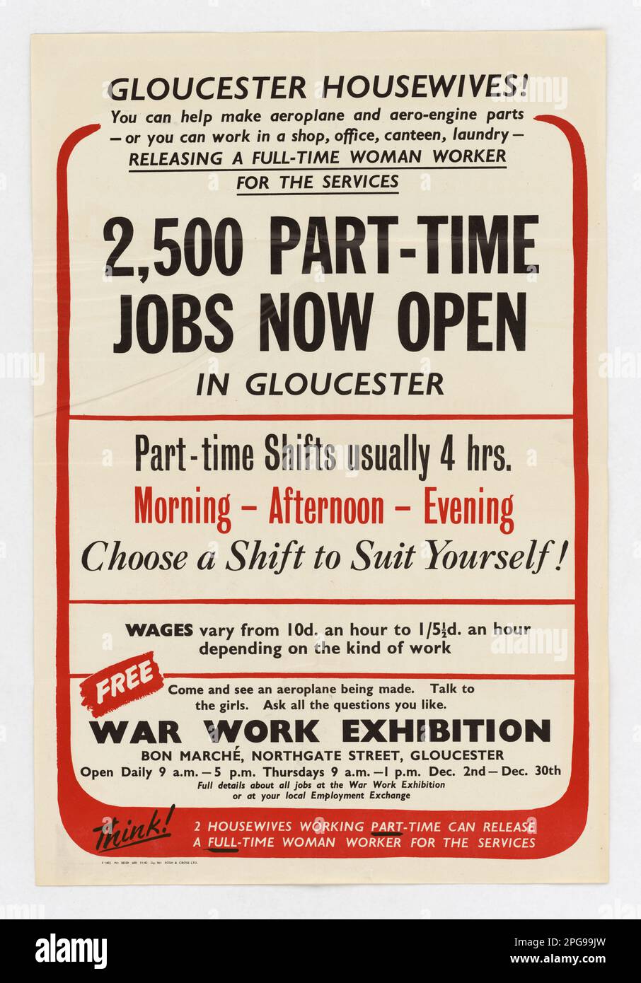 War Work Exhibition. Printed By: Fosh & Cross, Ltd.. 1942 - 1945 ...