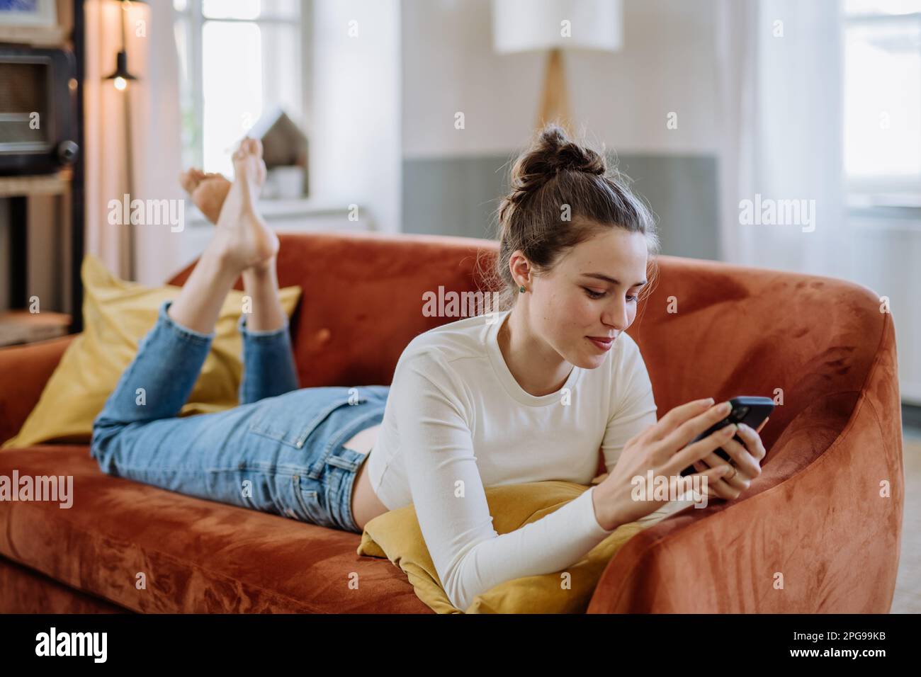 Influencer scrolling hi-res stock photography and images - Alamy