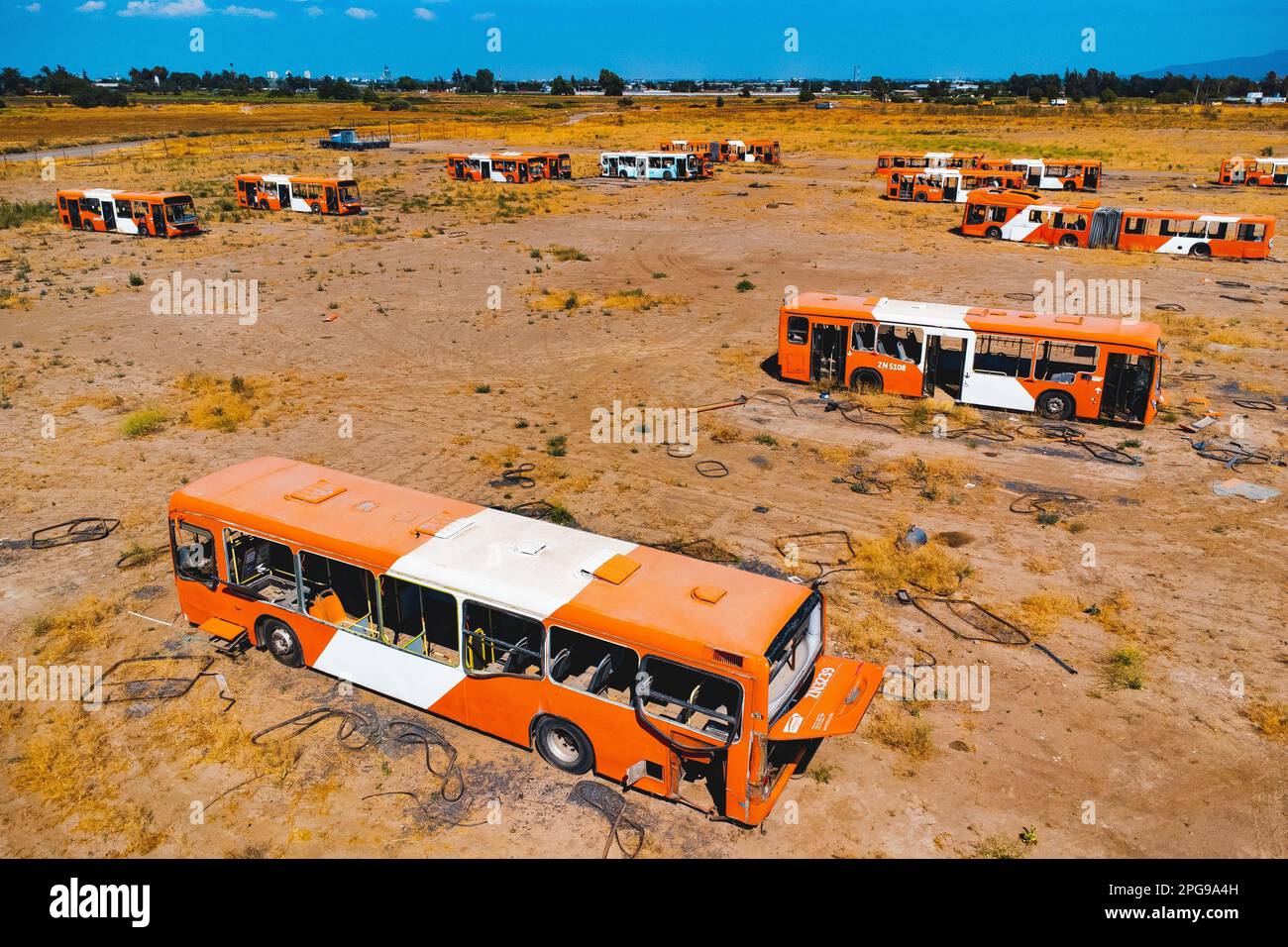 Santiago, Chile - November 2022: Decommissioned Transantiago, or Red ...