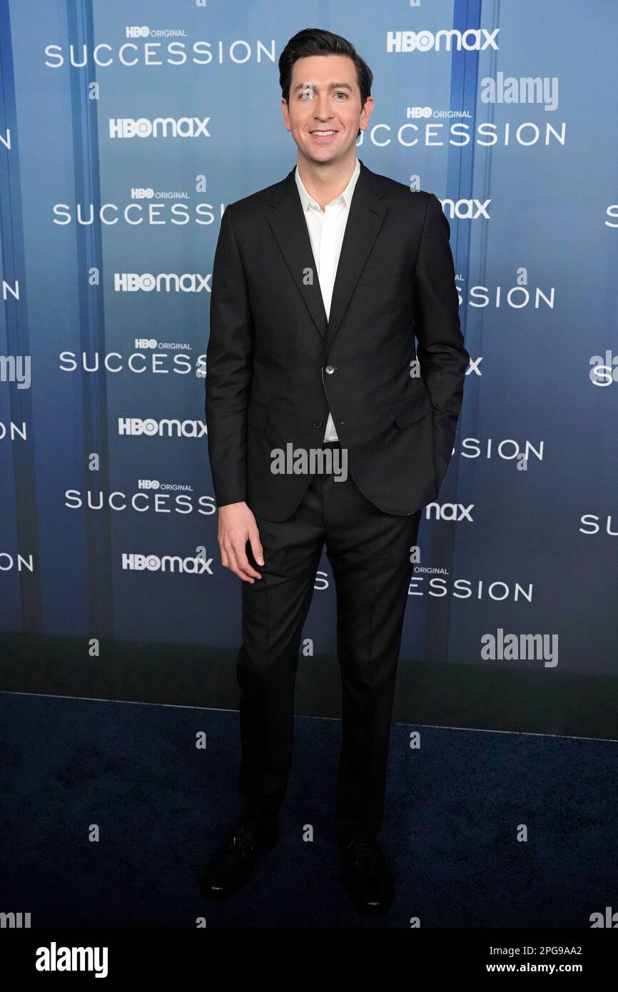 Nicholas Braun attends the premiere of HBO's "Succession" season four ...