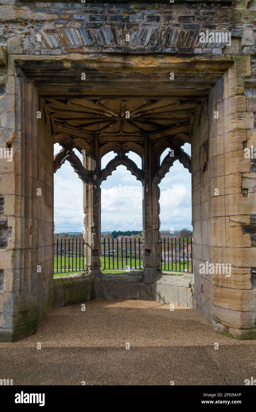 view from inside one of the 16th century windows in the curtain wall of ...
