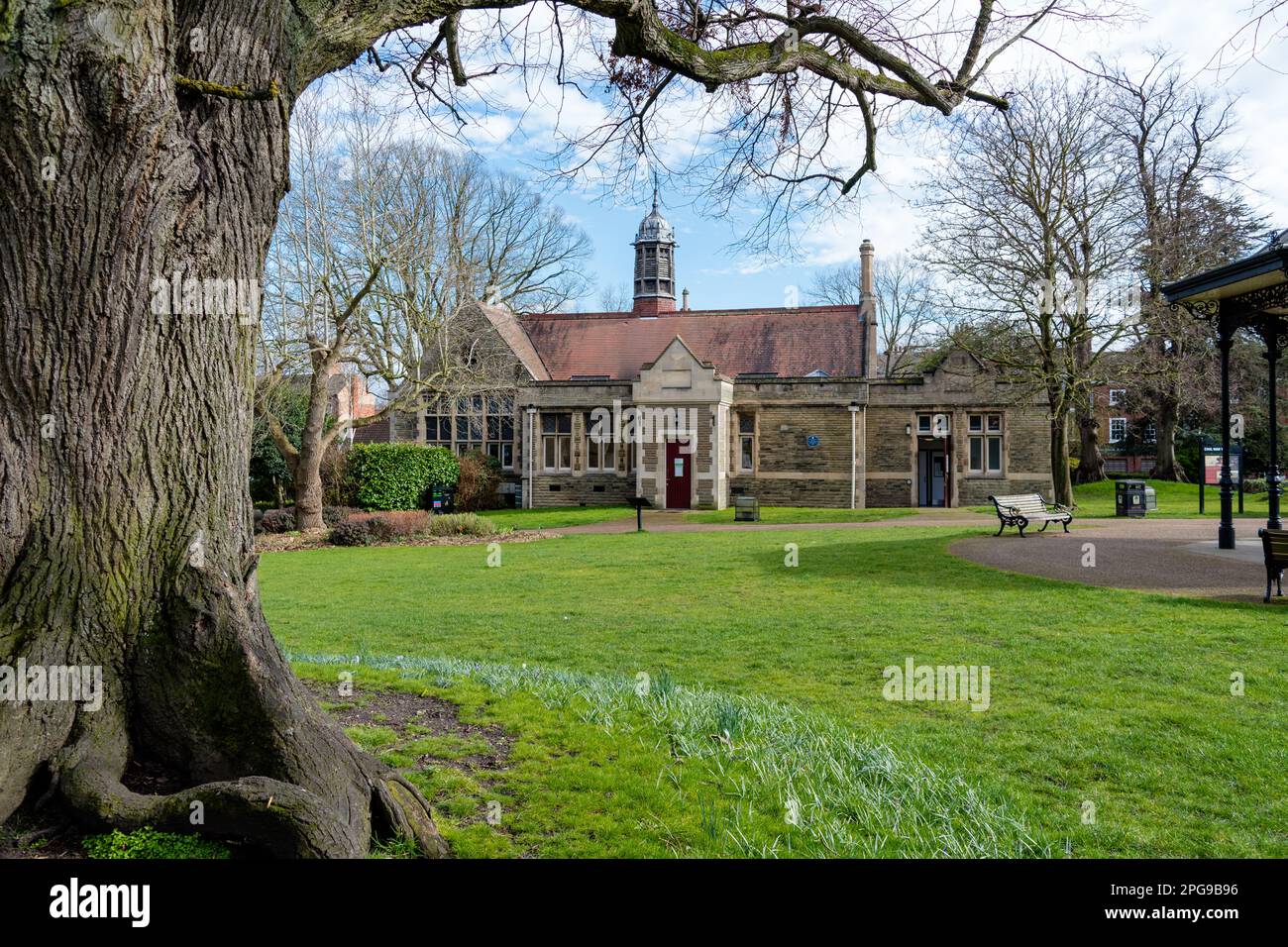 Image of the rear view of Newark Register Office, which is located in ...