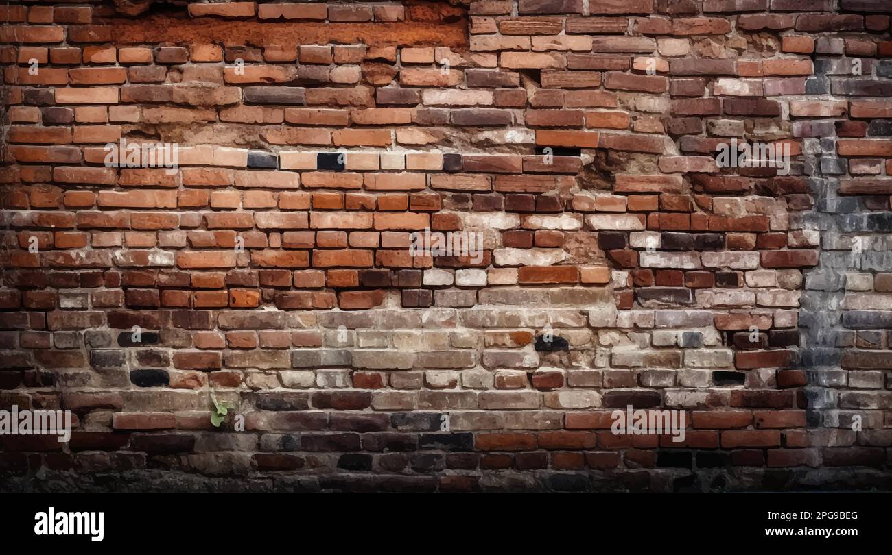 Old brick wall background. Vector illustration Stock Vector Image & Art ...