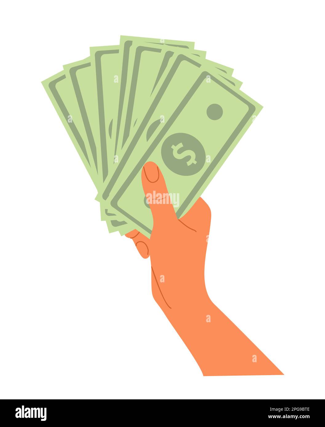Hand holding paper money vector business icon Stock Vector Image & Art ...