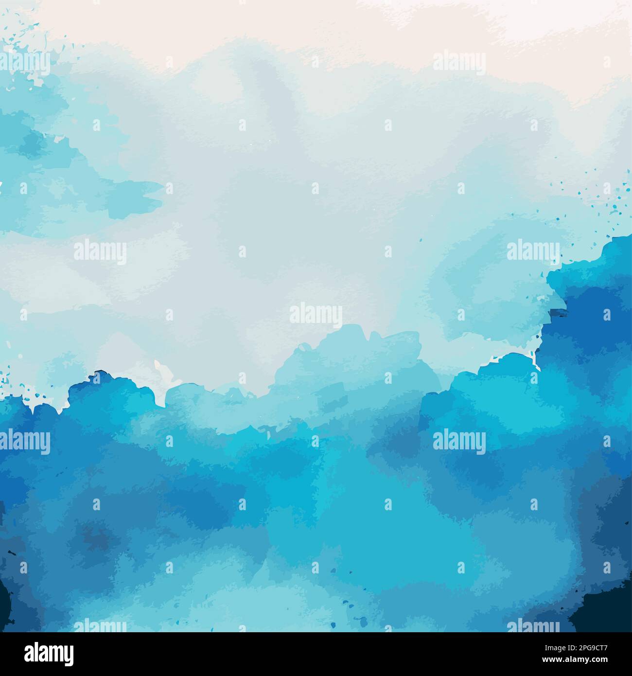 Realistic blue watercolor texture colorful background - Vector ...