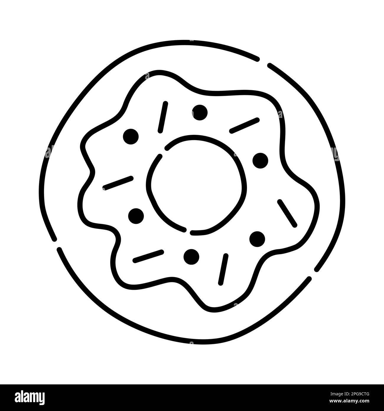 White donut sweet glaze icon Cut Out Stock Images & Pictures - Alamy