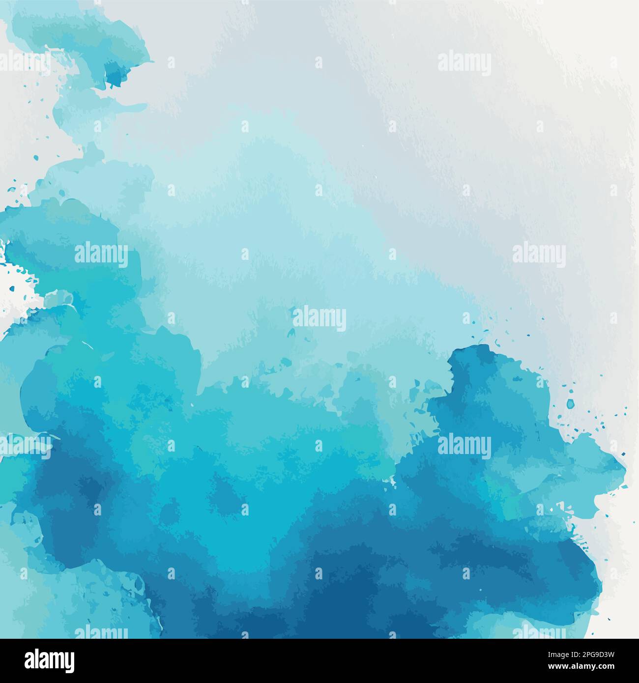 Realistic blue watercolor texture colorful background - Vector ...