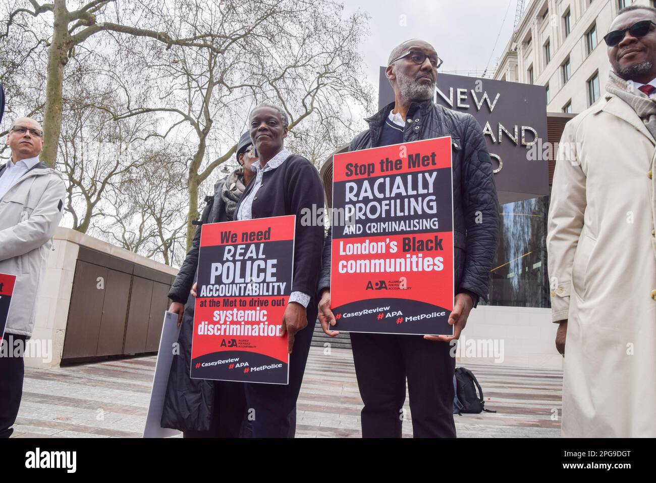 London, UK. 21st Mar, 2023. Members of the Alliance For Police ...