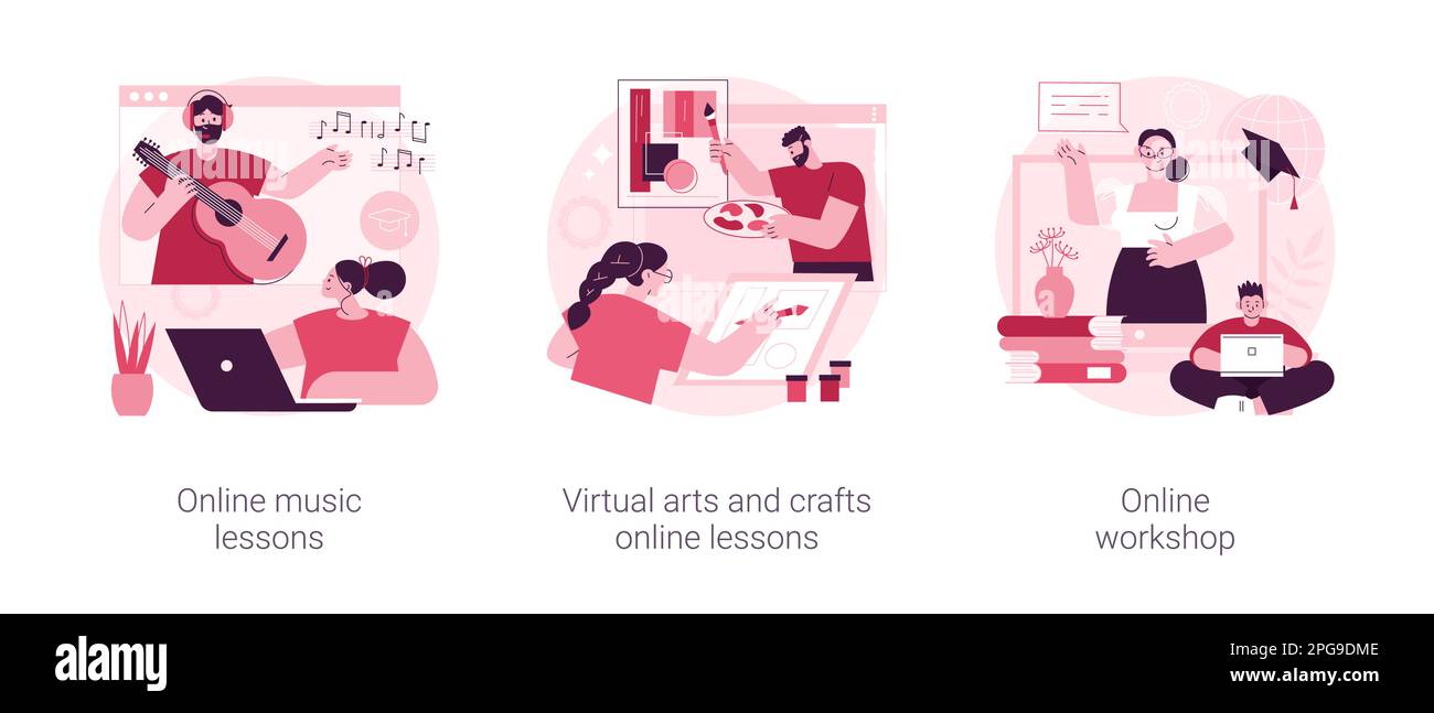 Online education while self-isolation abstract concept vector ...