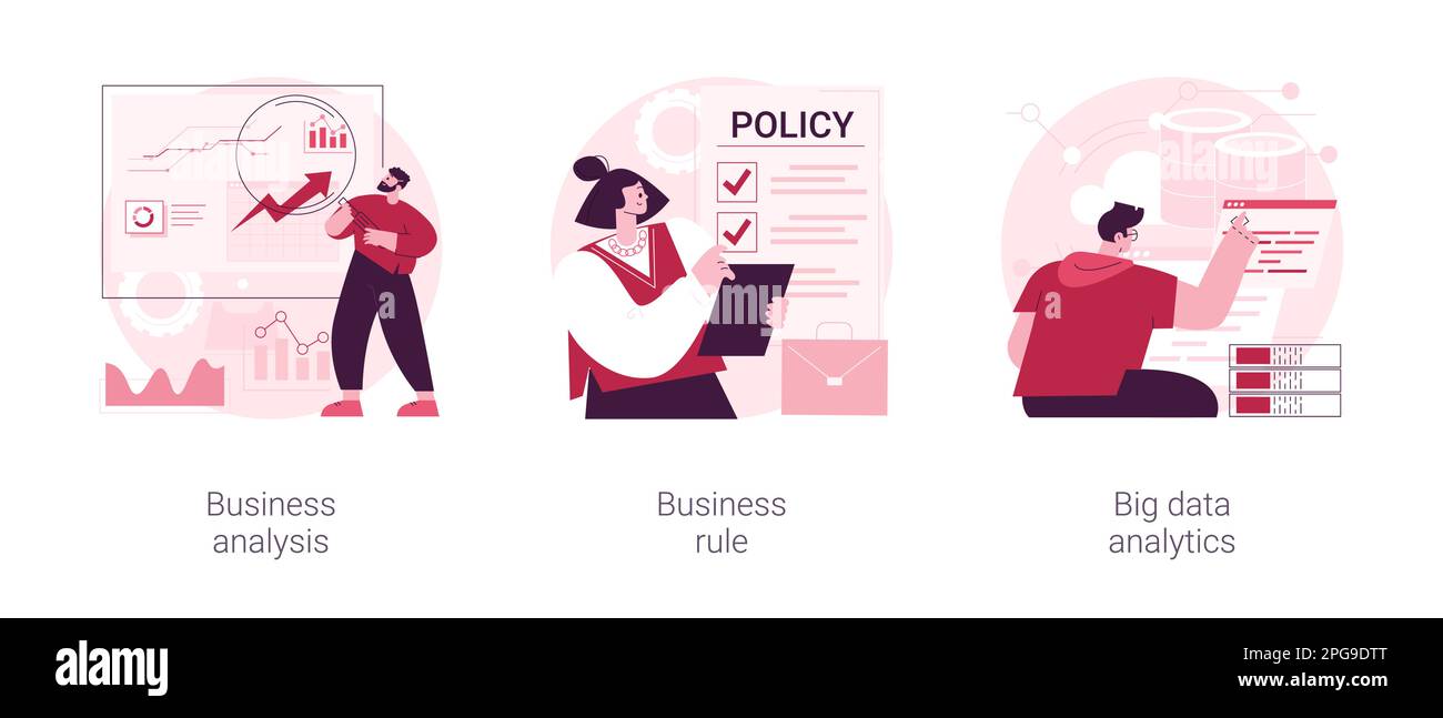 IT project management abstract concept vector illustration set ...