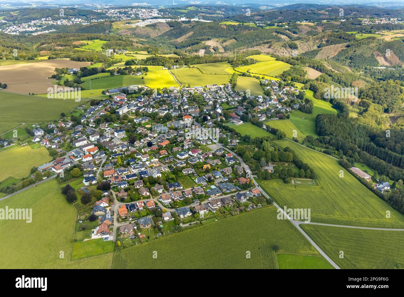 Village view district ruggeberg in ennepetal hi-res stock photography ...