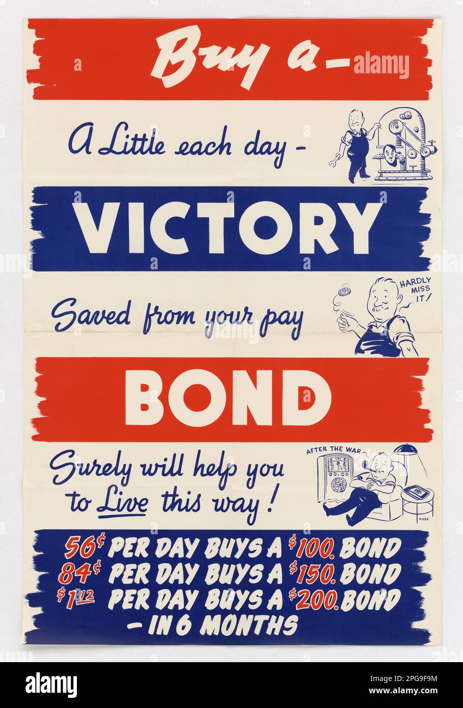 Buy a Victory Bond. Artist: Rider. 1942 - 1945. Office for Emergency Management. Office of War ...