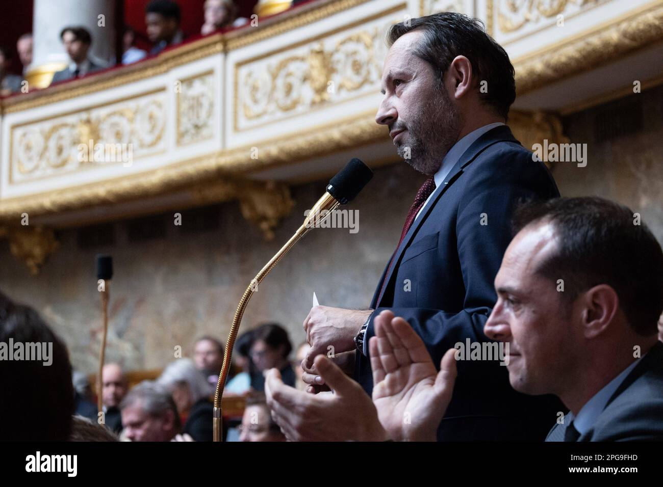 Paris, France. 21st Mar, 2023. French Rassemblement National (RN ...