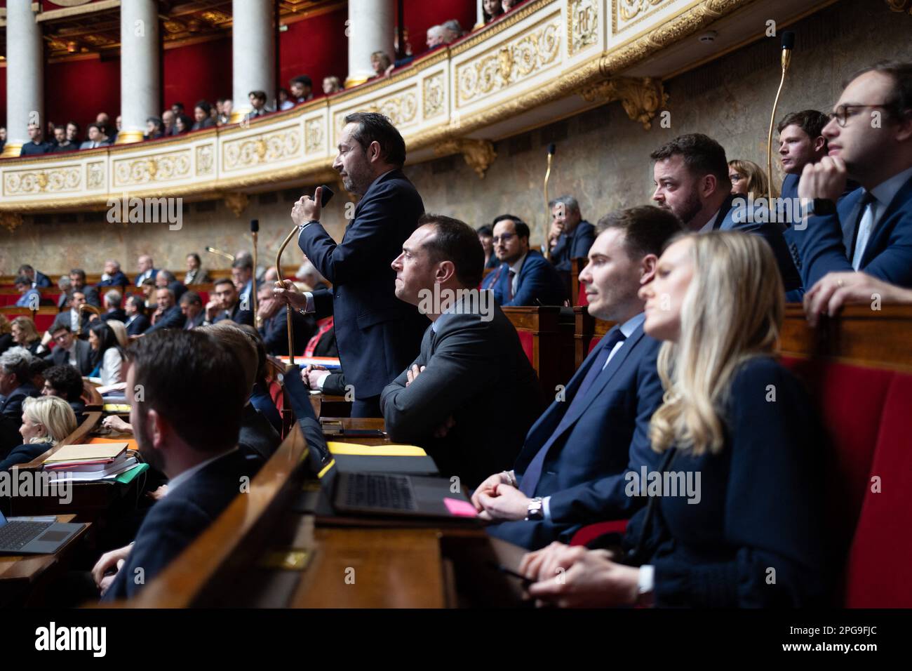 Paris, France. 21st Mar, 2023. French Rassemblement National (RN ...