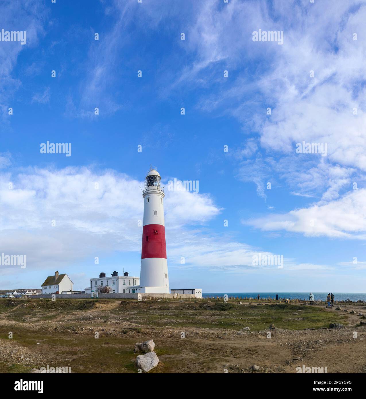 Portland Bill and its lighthouse on the Isle of Portland Dorset Stock ...