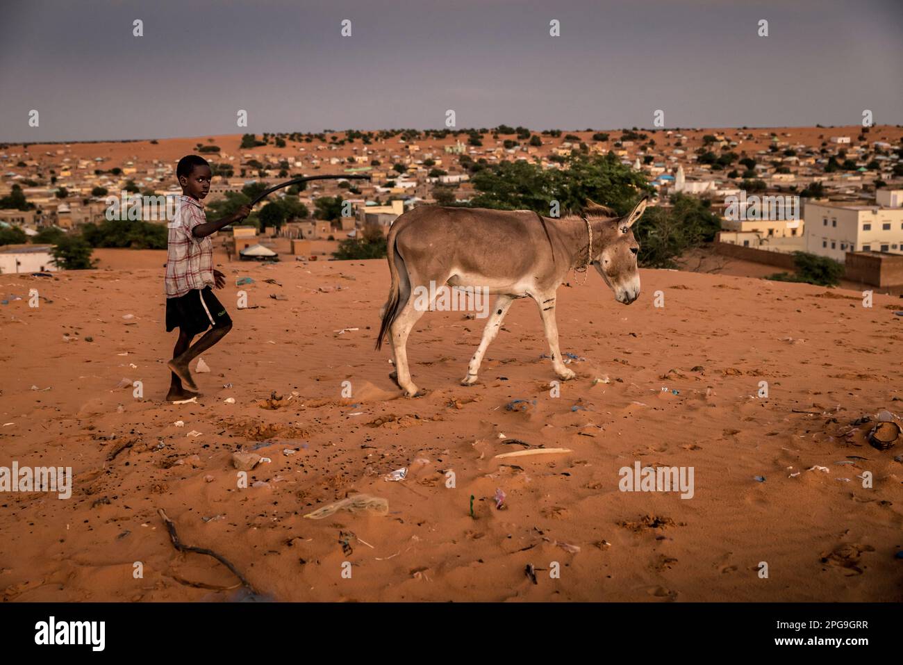 Overview of Boutilimit, where Brahim Ramdhane, former slave and founder ...