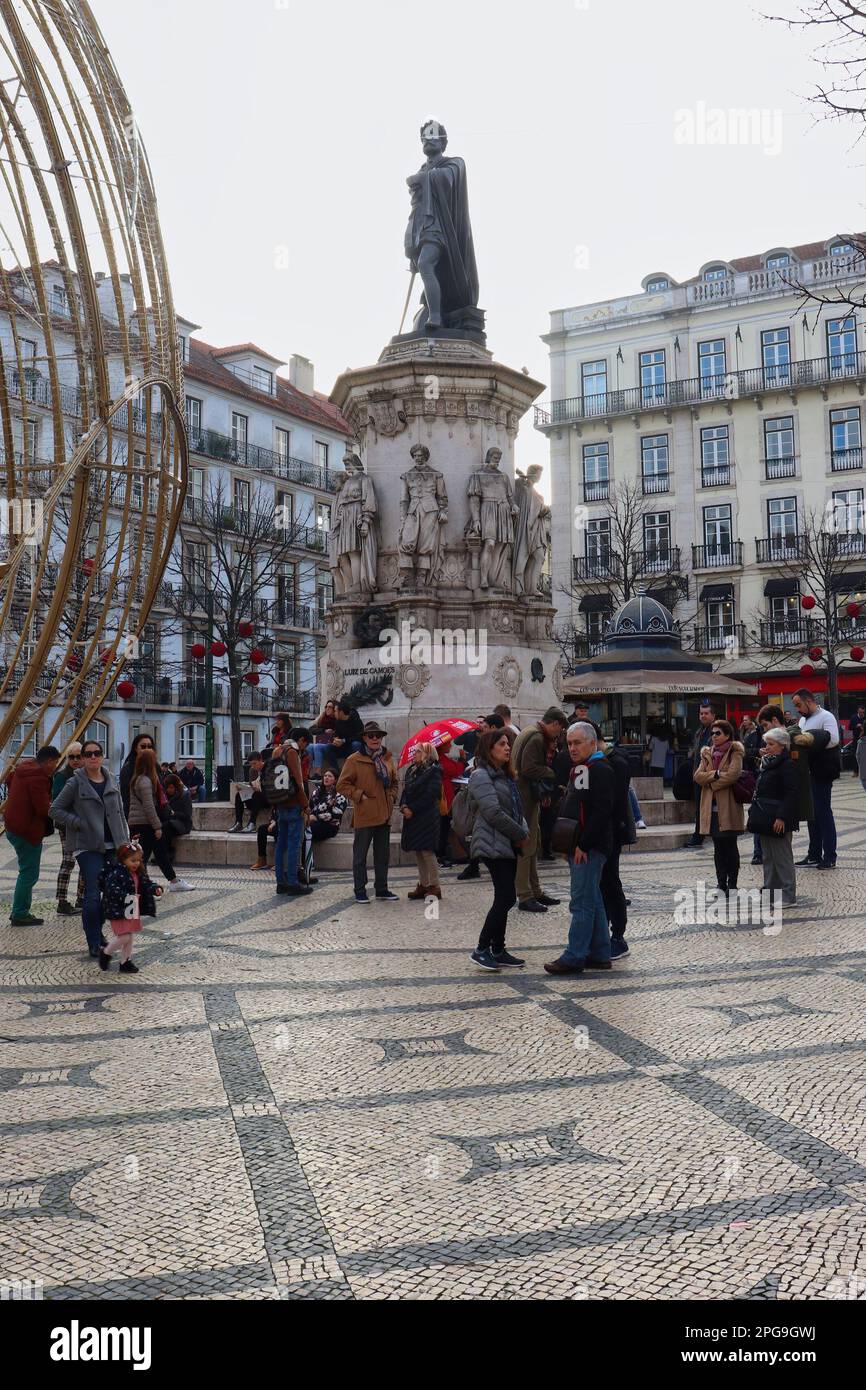 Lisbon, Portugal - December 23, 2019: Camoes Monument in the Camoes ...