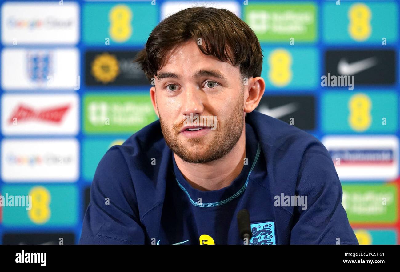 England's Ben Chilwell during a media day conference at St. George's ...