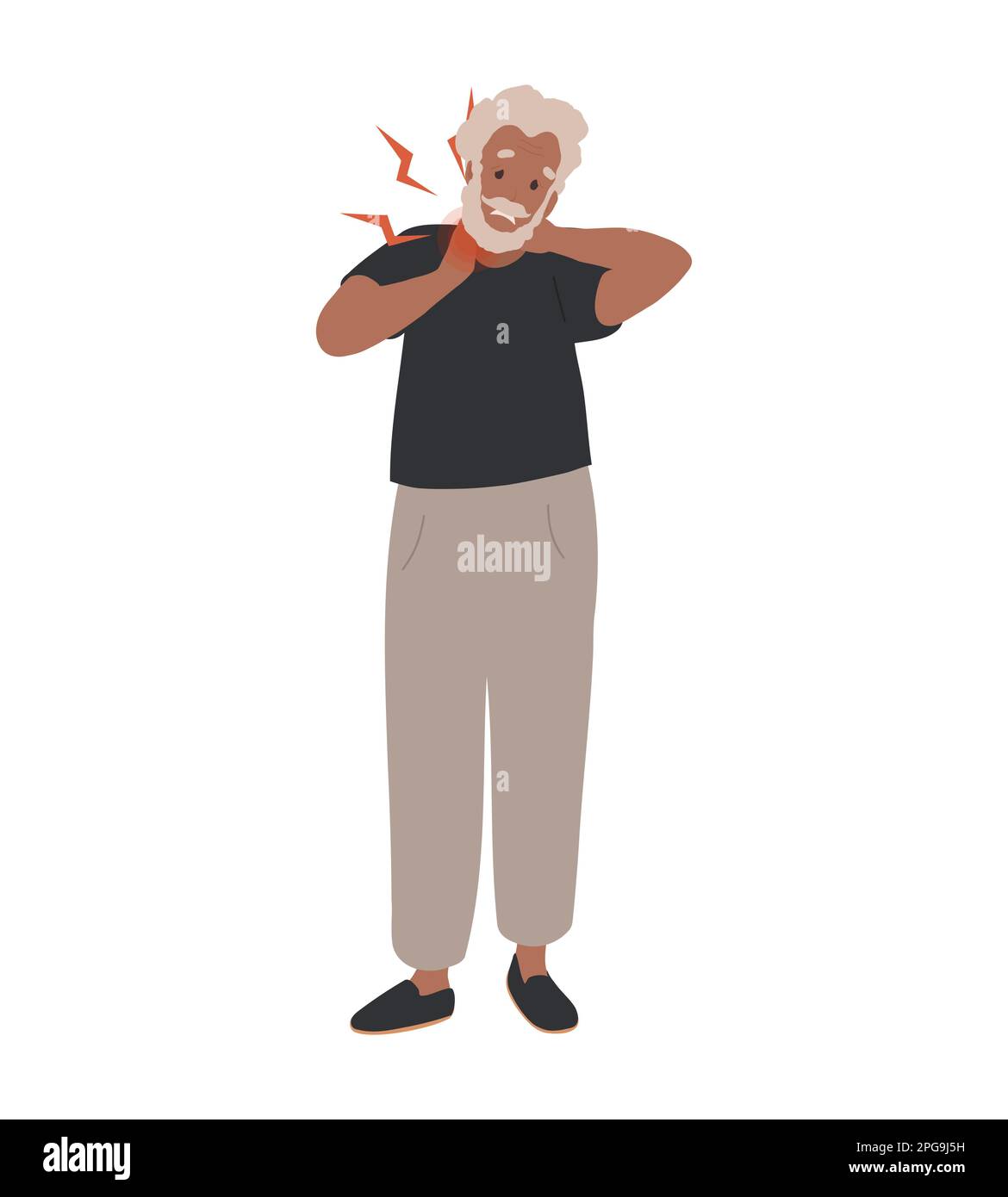 Man stress neck pain Stock Vector Images - Alamy